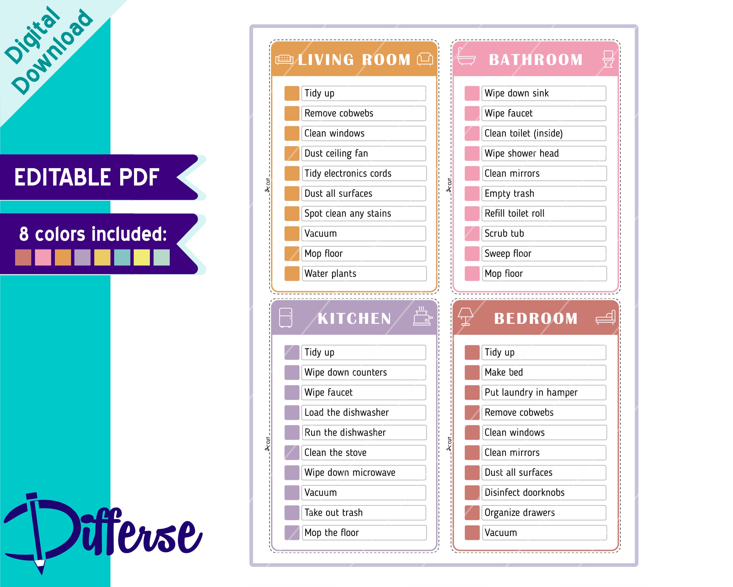 Editable Kids Cleaning Cards Printable Cleaning Cards - Etsy Canada