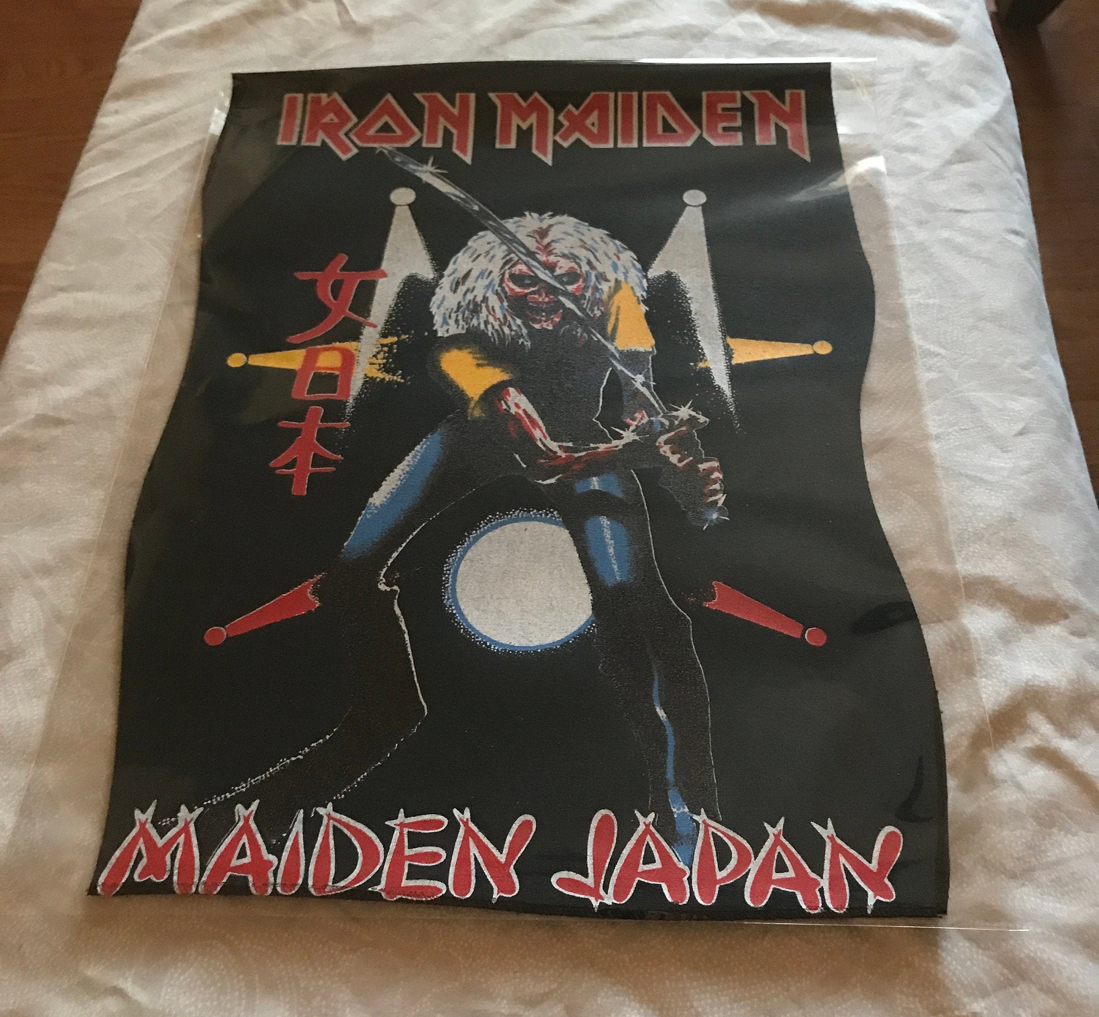 EXTREMELY RARE 1984 Iron Maiden maiden Japan Transfer Print Back Patch ...