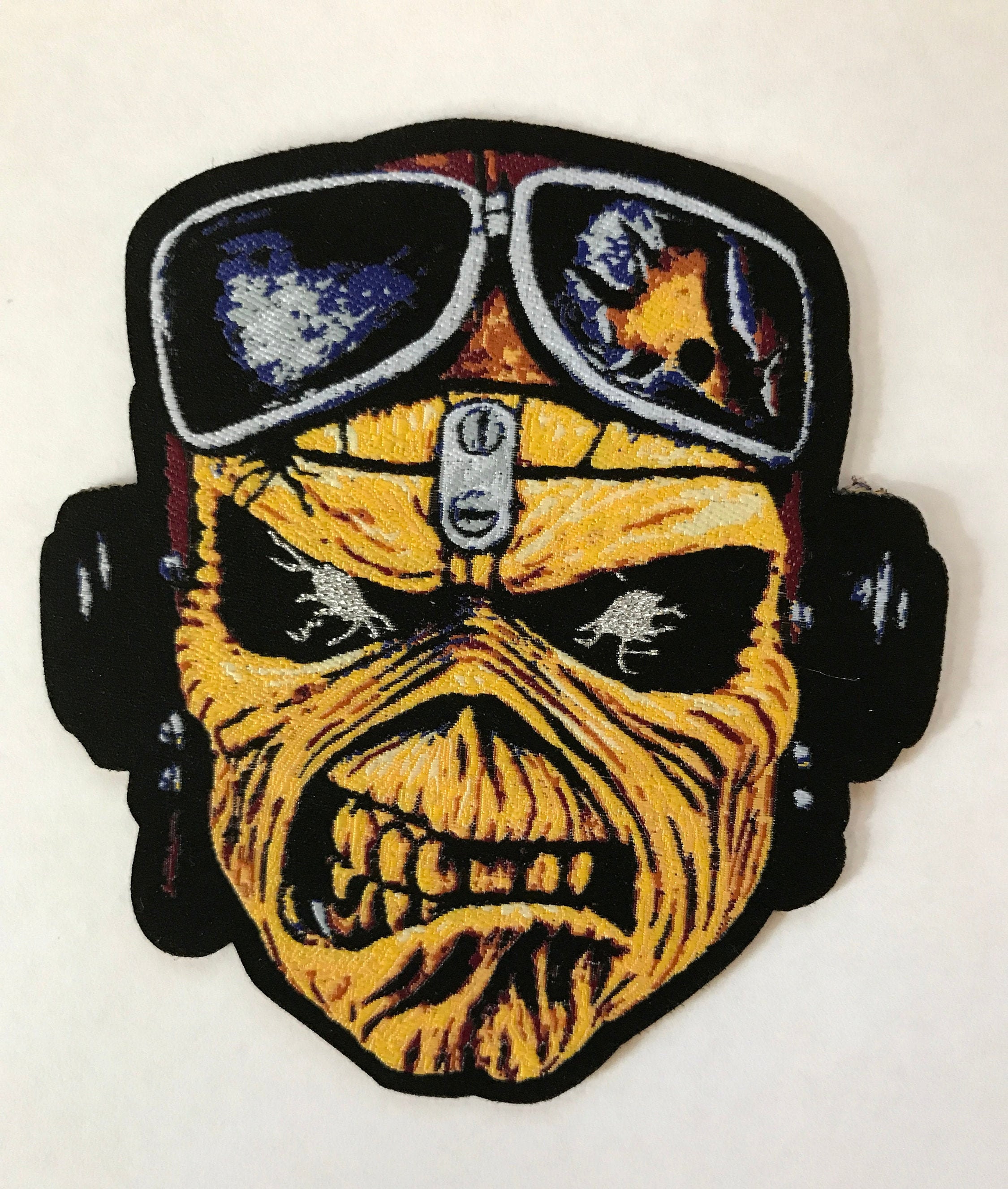 RARE Limited Edition Aces High EDDIE HEAD Die Cut Woven Patch | Etsy