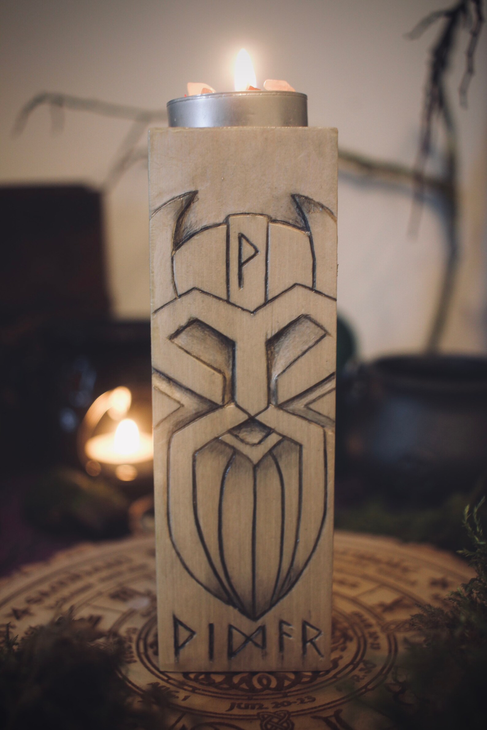 Vidar Norse Gods Alter Totem | Etsy