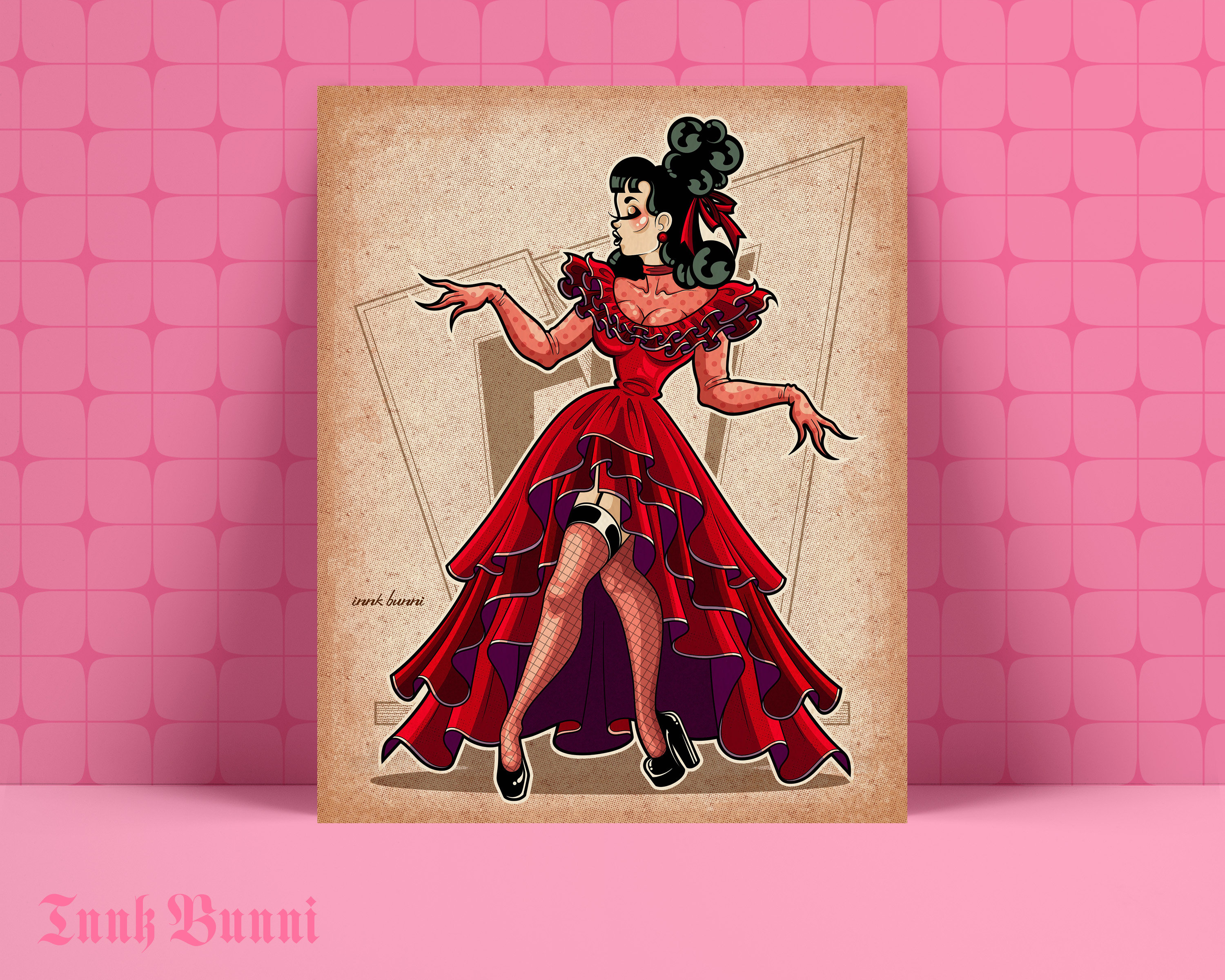 Lydia Deetz (red Wedding) | Vintage Pin Up - Etsy