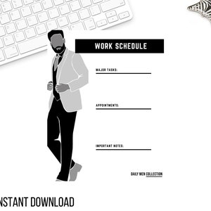 Work Schedule / Printable Digital Download / Printable Organizer ...
