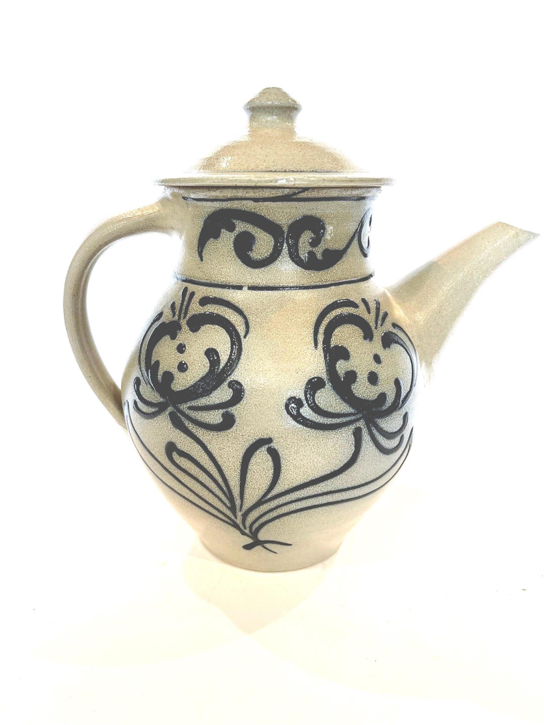 Wisconsin Pottery 1995 Blue Salt Glazed Teapot - Etsy
