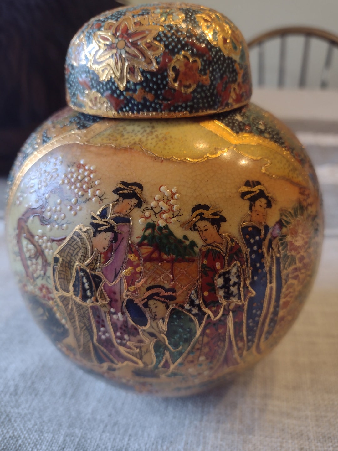 Satsuma Style Reproduction Geisha Ginger Jar 6 - Etsy