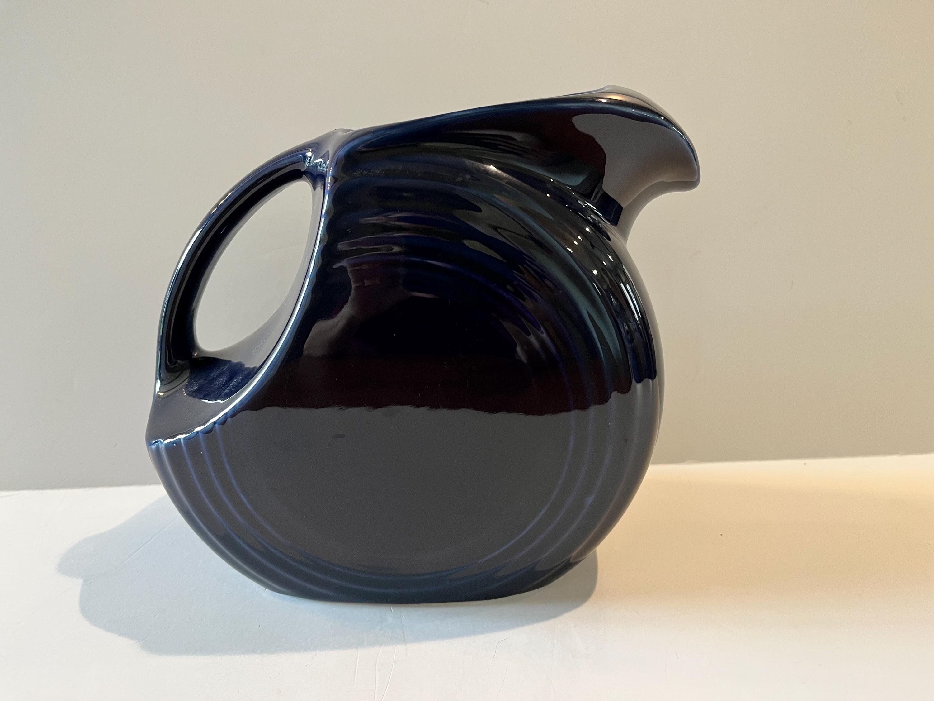 Fiesta Cobalt Blue 67 Oz Art Deco Disc Pitcher by Homer Laughlin - Etsy