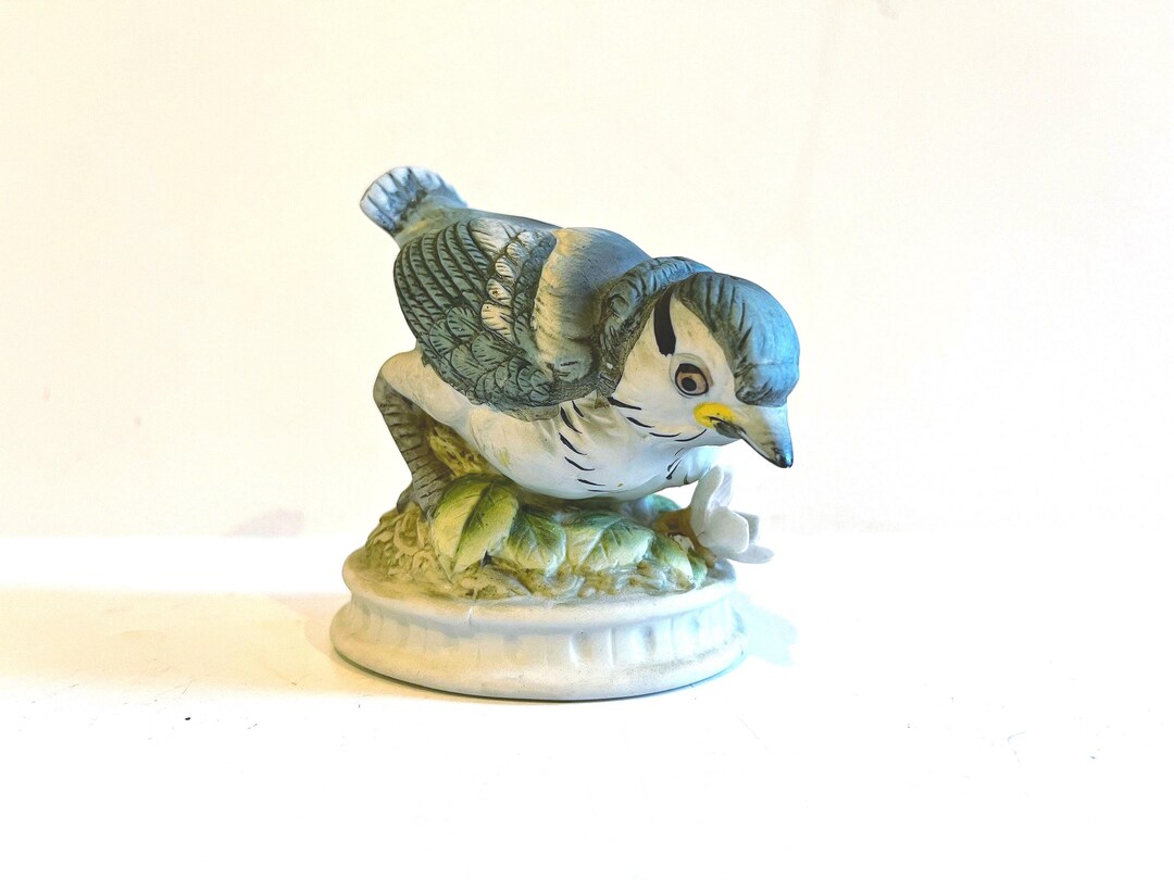 Lefton Baby Blue Jay Porcelain Figurine, Model KW1637 - Etsy