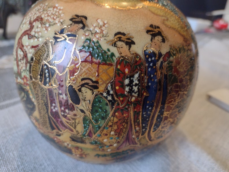 Satsuma Style Reproduction Geisha Ginger Jar 6" - Etsy
