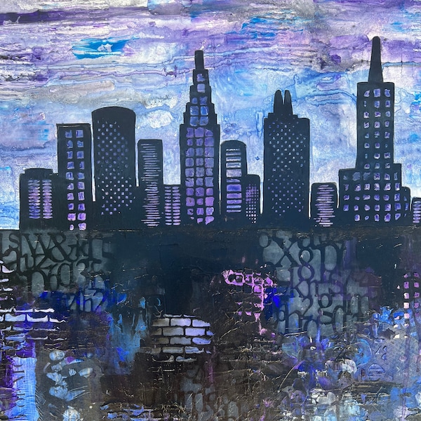 Mixed Media Canvas - Etsy