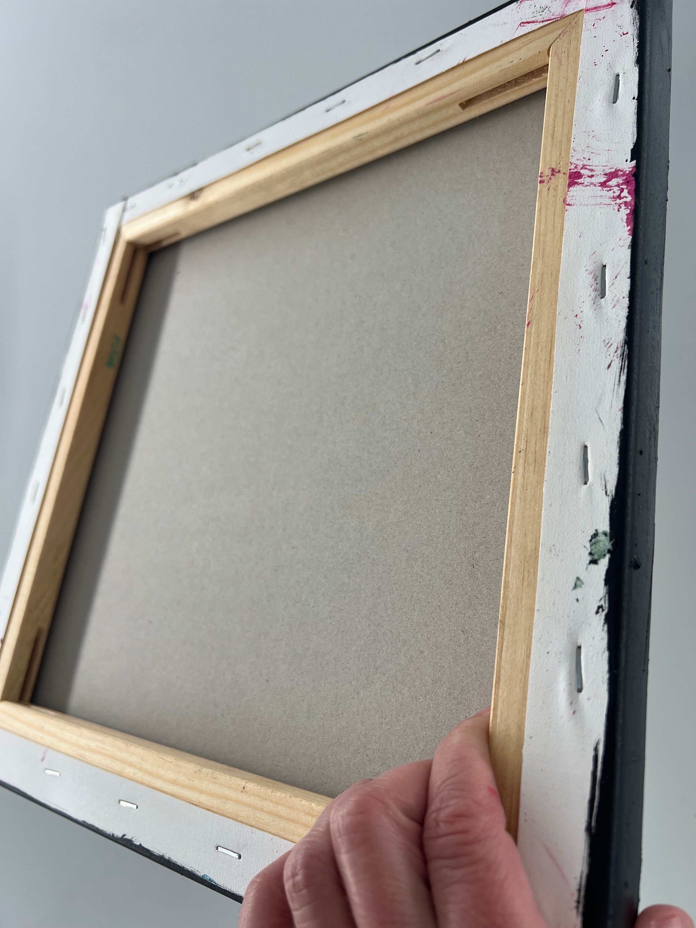 12 by 12 Inch 30cm by 30cm Original Mixed Media Abstract Canvas, A ...