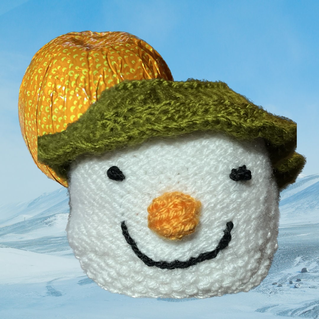 Snowman Chocolate Orange Cover - Knitting Pattern - Etsy UK