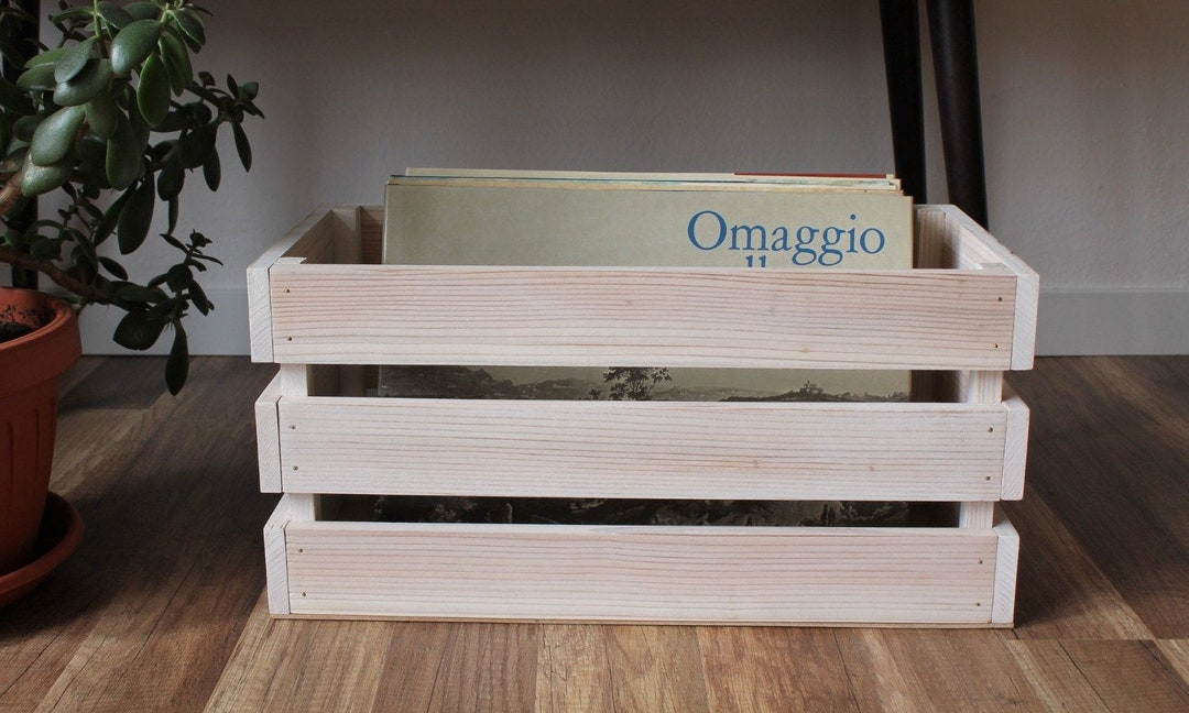 Multipurpose Pine Wood Storage Crate - Handmade - Etsy