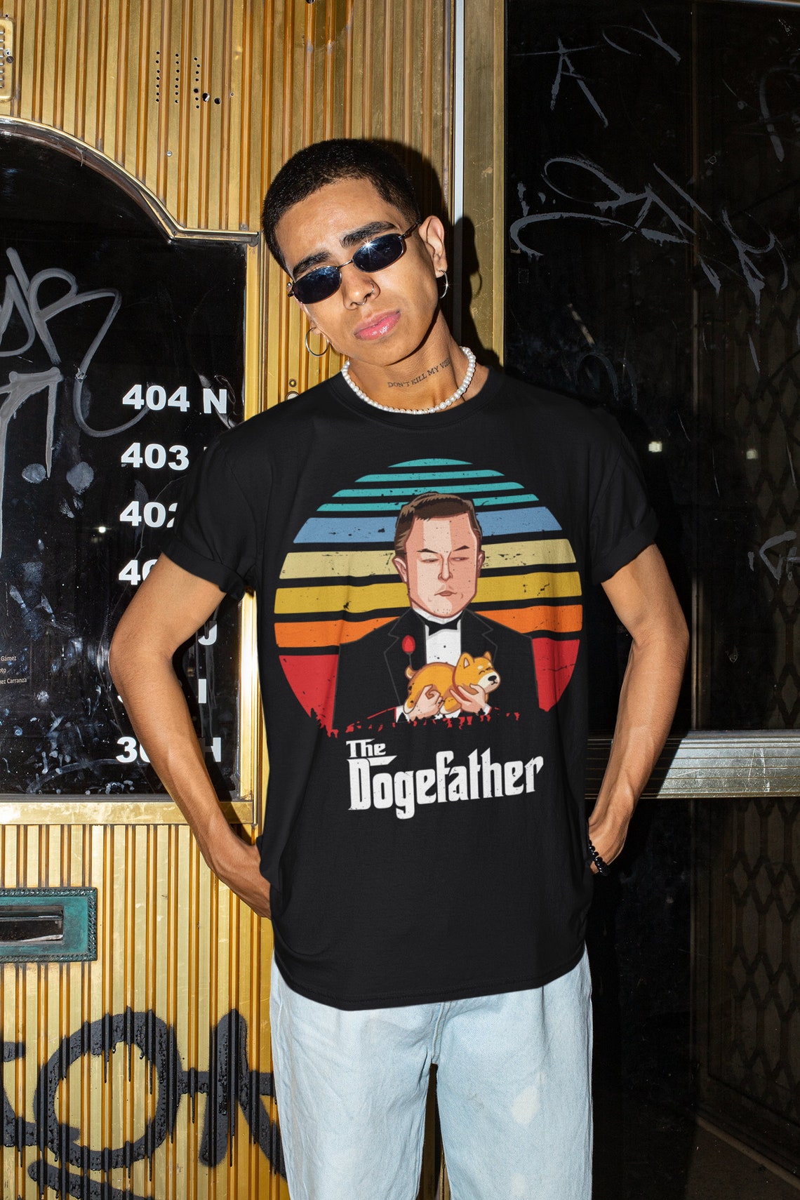 Dogecoin T-shirt | the Dogefather | DOGE Crypto T Shirt | Dogecoin ...