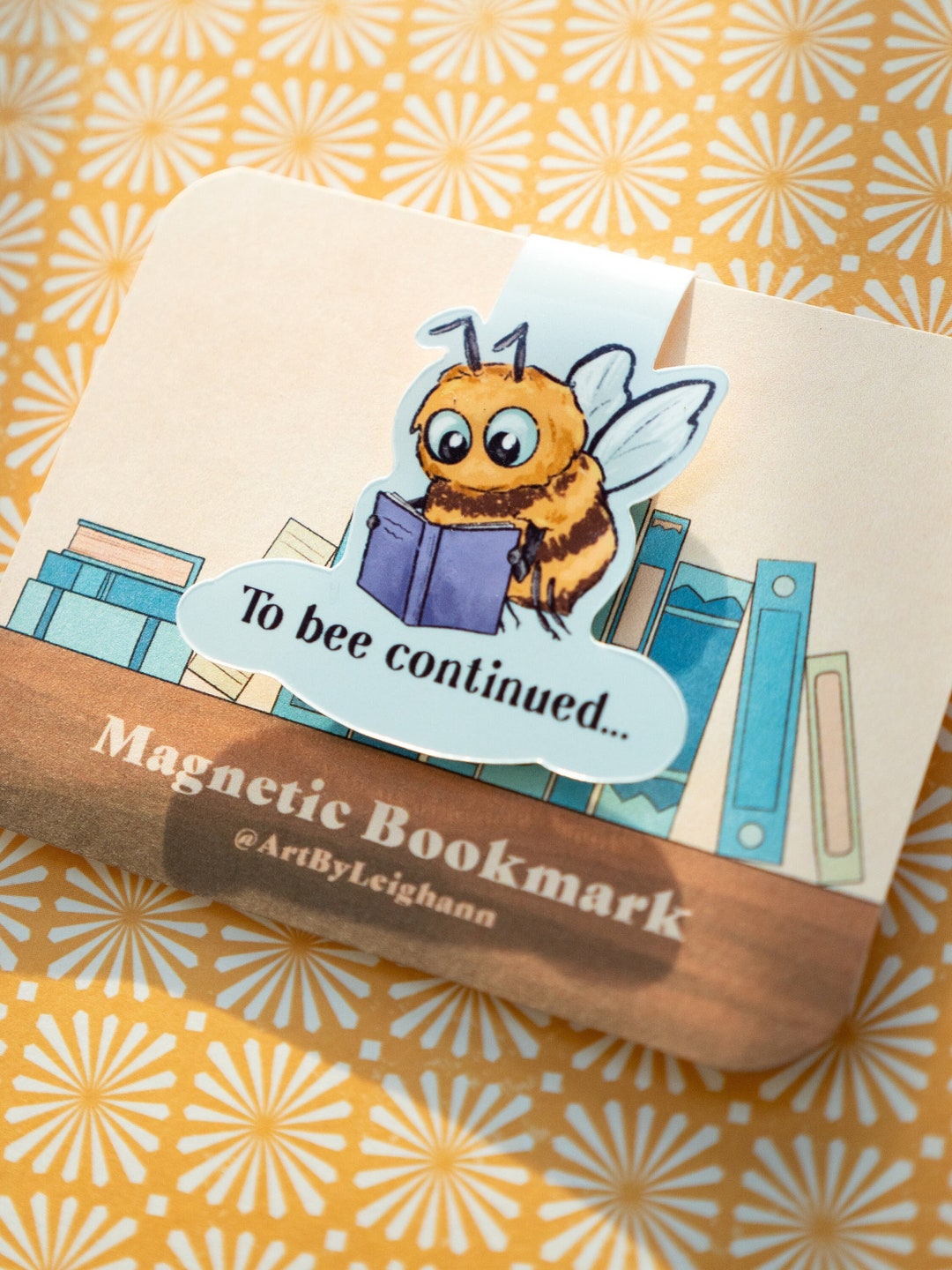 Bee Reading Magnetic Bookmark to Bee Continued Book - Etsy