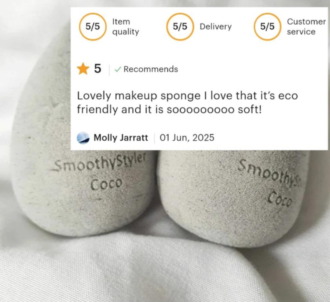 Smoothystyler Coco Beauty Sponge: 50% Carbonized Coconut, Vegan Makeup ...