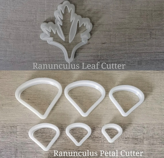 Ranunculus Leaf and Petal Fondant Cutter - Etsy