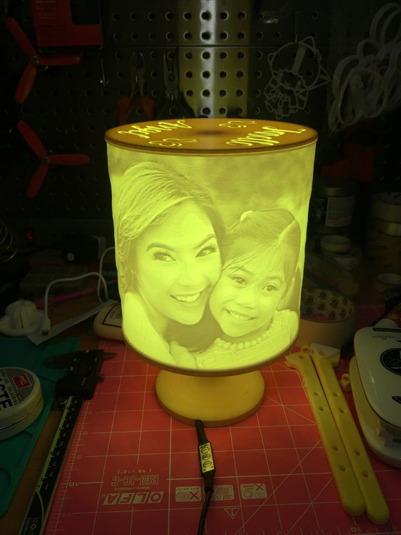 Custom Rotating Lithophane Lamp | Etsy