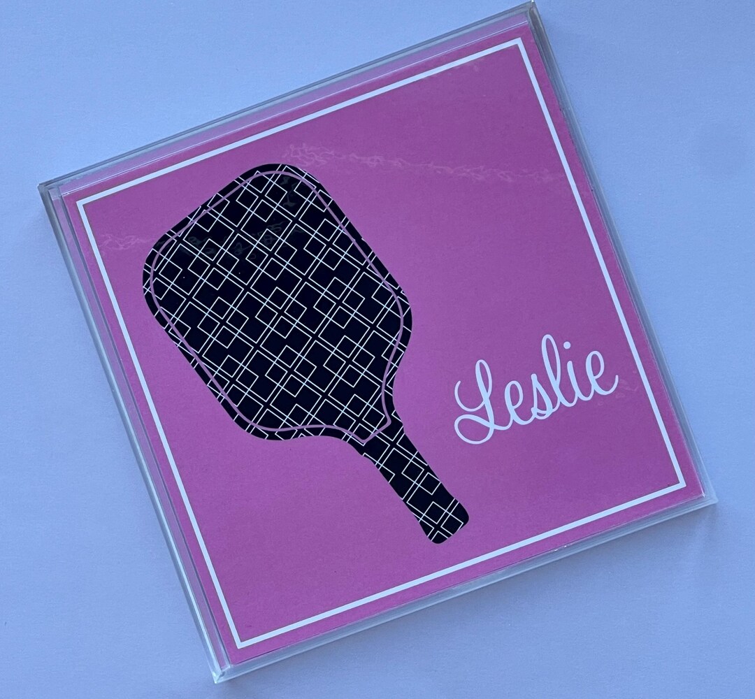 Geometric Pickleball Themed Catchall Acrylic Tray | Monogrammed ...
