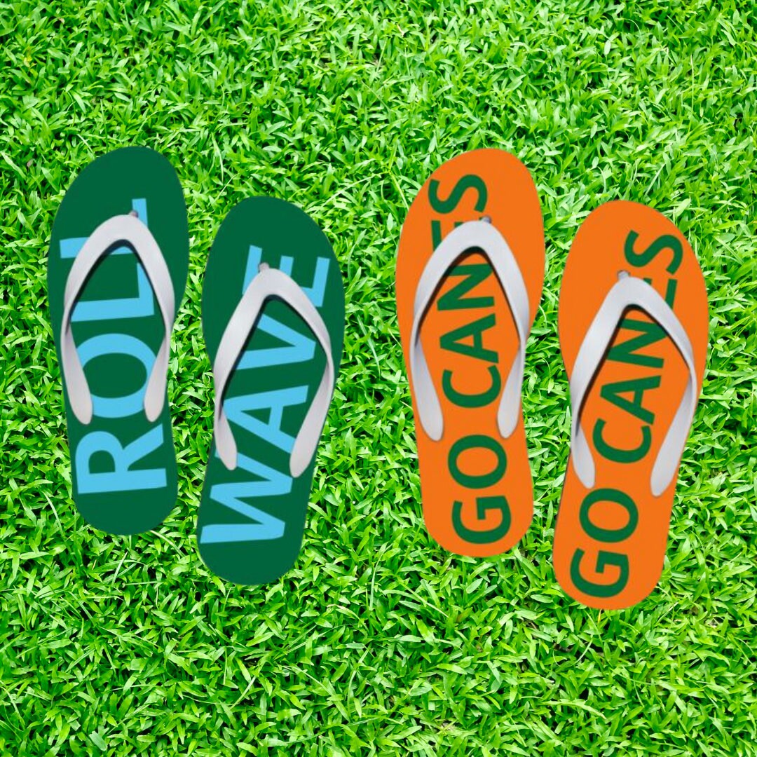 Bold Letters College Themed Flip Flops, Custom for Any School - Etsy