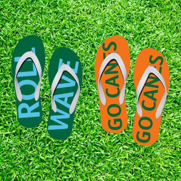 College Flip Flops - Etsy