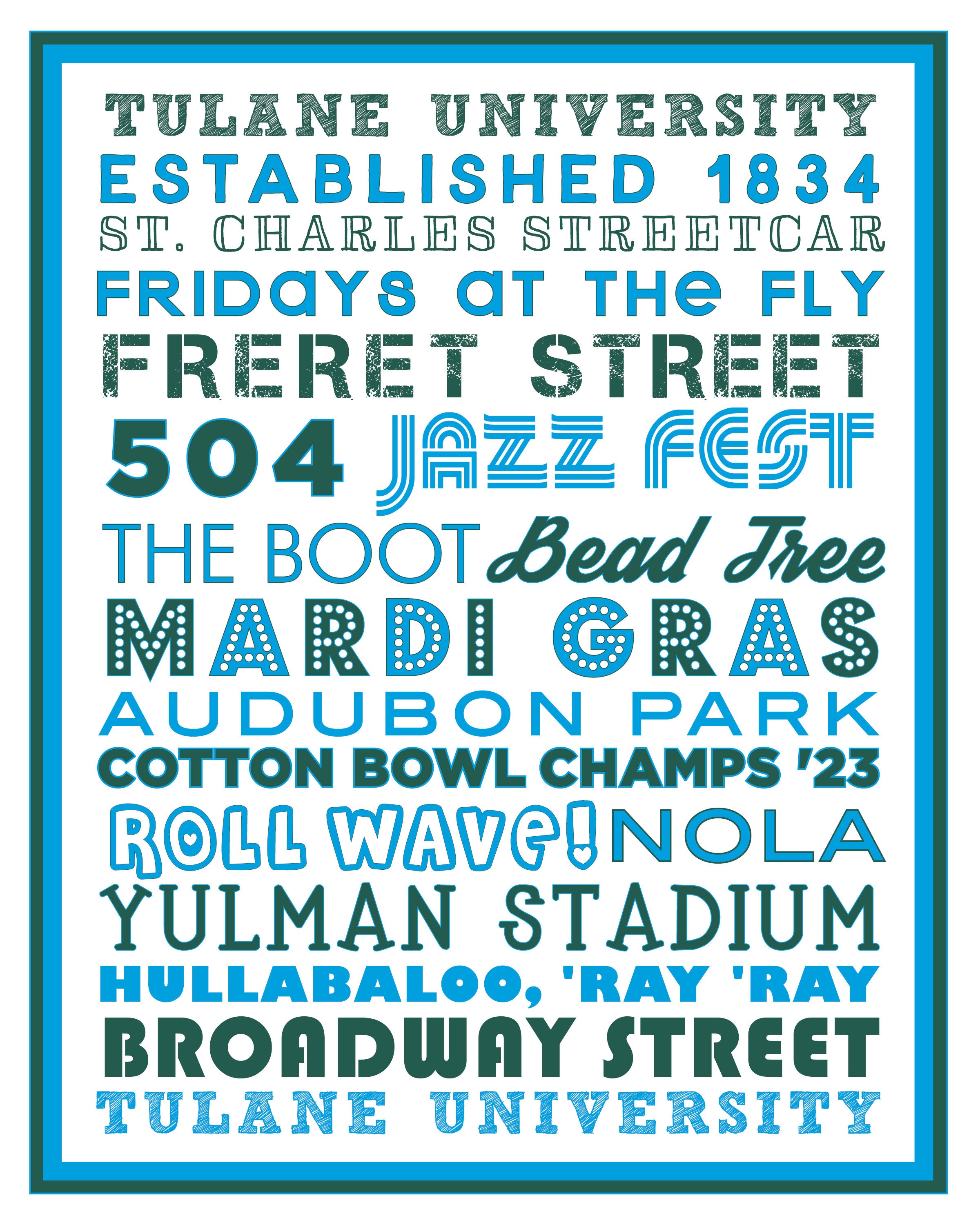 Tulane Wall Art for Dorm Room- Download and Print - Etsy