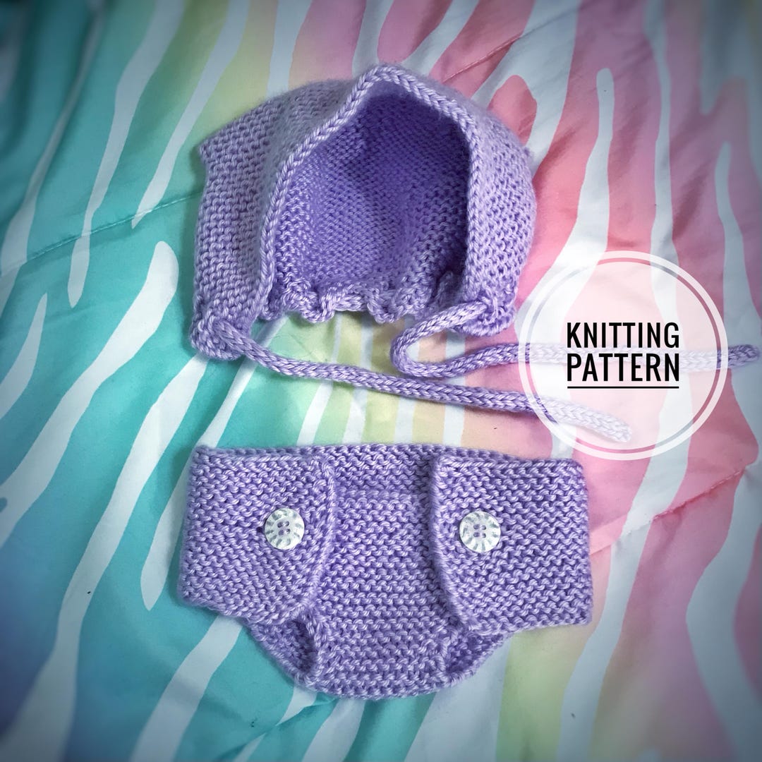 For Grogu Knitting Pattern Easy Love Bonnet and Diaper Set for Grogu ...