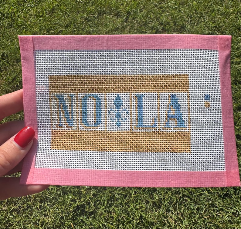 NOLA Street Tiles- New Orleans- Hand Painted Needlepoint Canvas- 4x6 ...