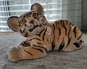 Pottery Tiger Cub - Etsy