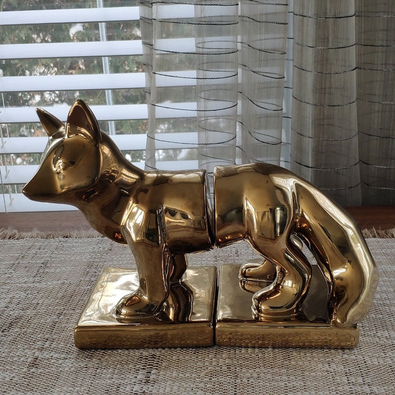 Gold Book Ends - Etsy