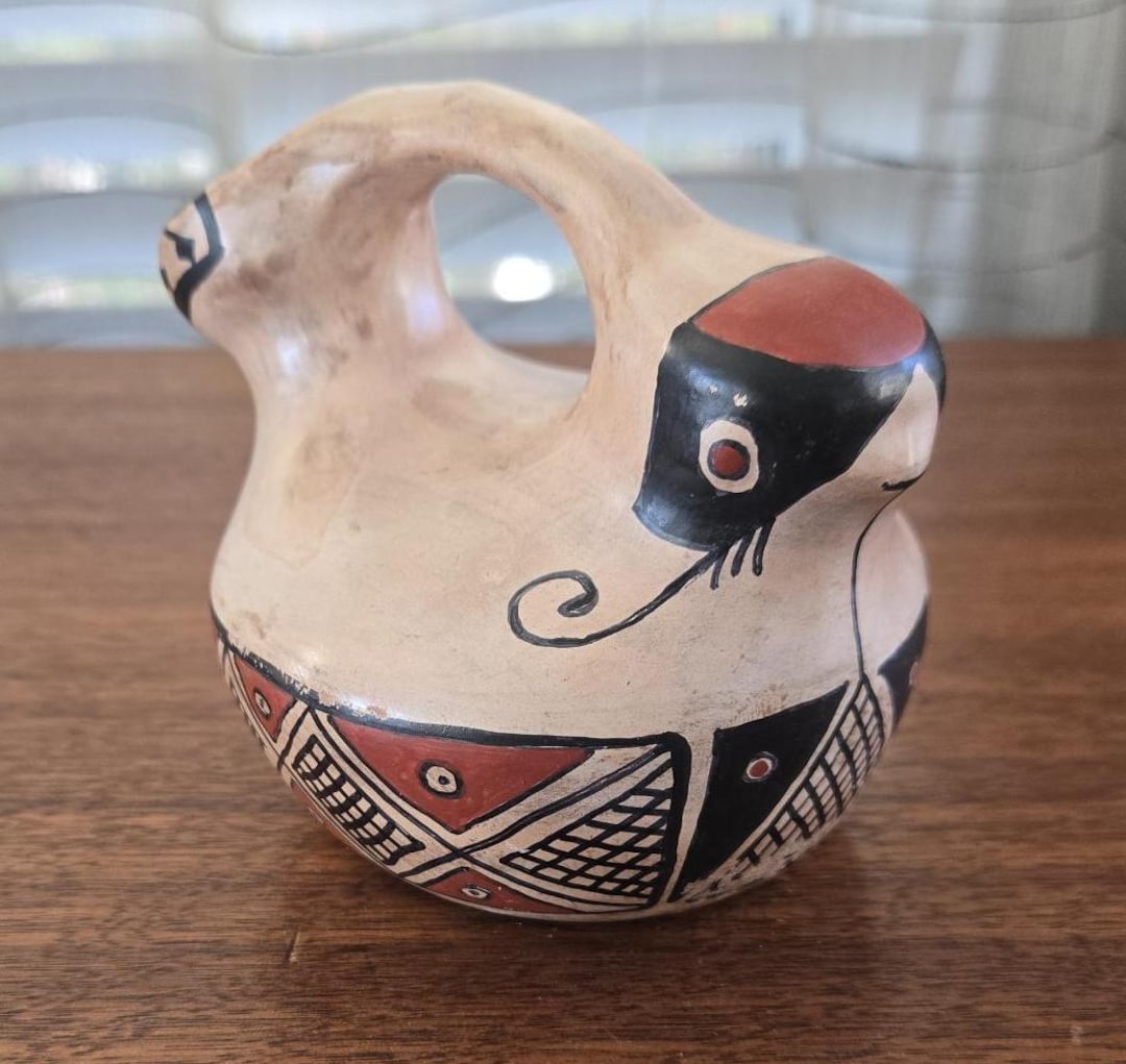 Pre Columbian Diaguita Duck Jug Reproduction, Hand Painted Chile ...