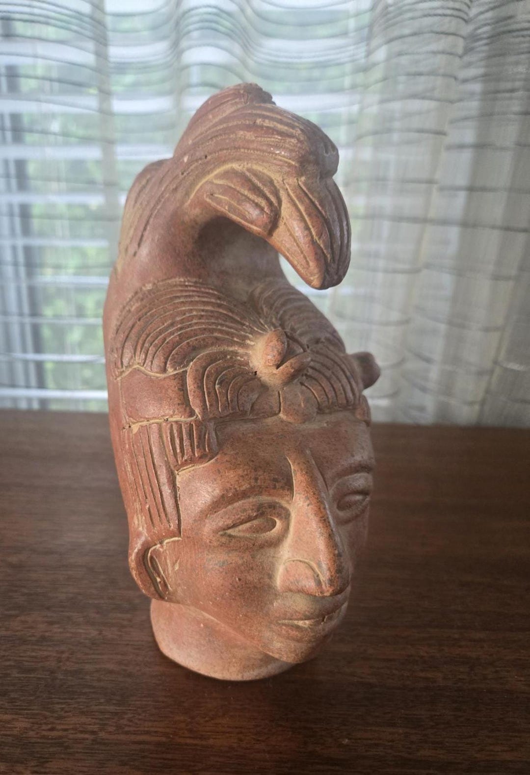 Maya King Pakal Terracotta Bust, Vintage Mayan King of Palenque ...