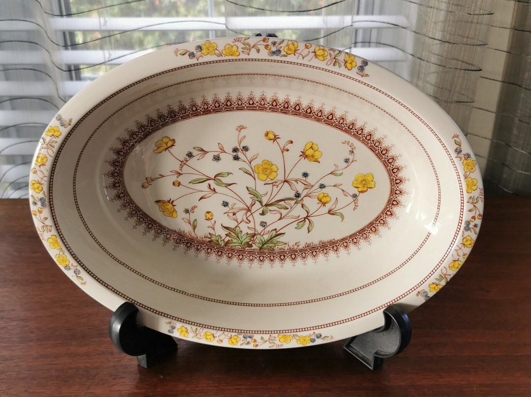 Spode Buttercup Baking Dish, Vintage Imperial Cookware Stone China Oval ...