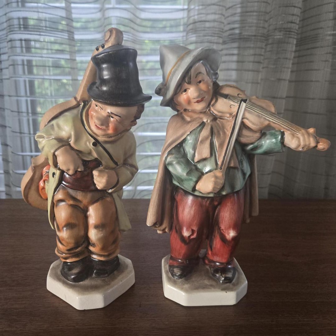 Friedel Western German Large Figures, Set of 2, Vintage Hand Painted ...