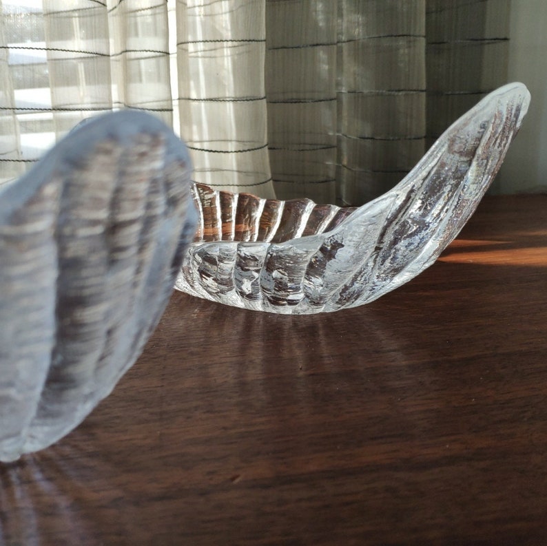 Pukeberg Art Glass Gondola Bowls Set of 2 Textured Ice Icicle ...