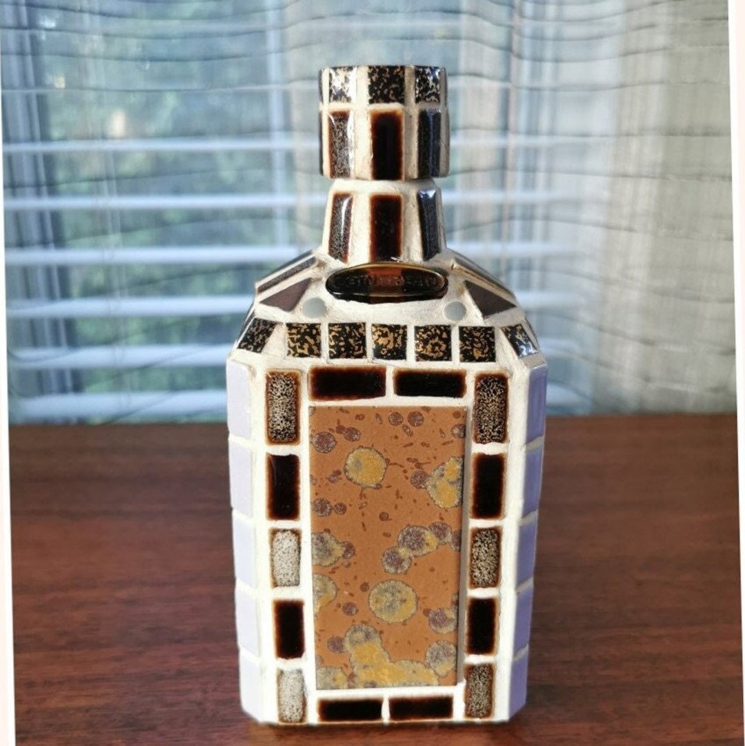 Mosaic Tile Cointreau Bottle Decanter, Vintage Hand Crafted Tiled ...