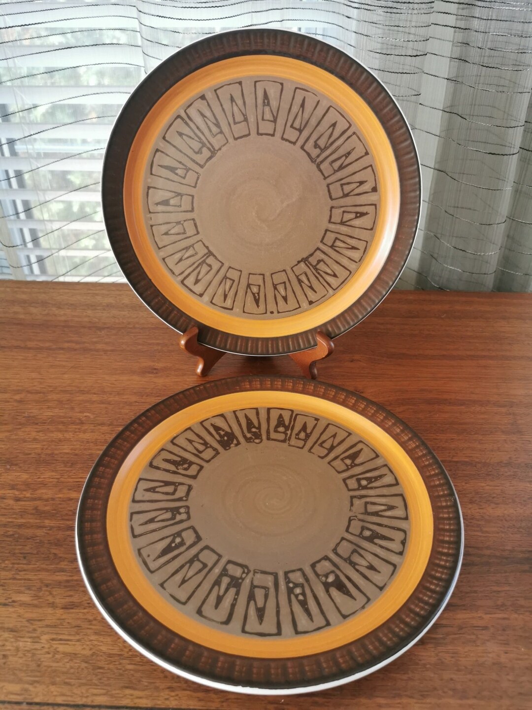 Electra Casual Ceram Athena Plates Set of 2, Vintage Dinner Plates ...