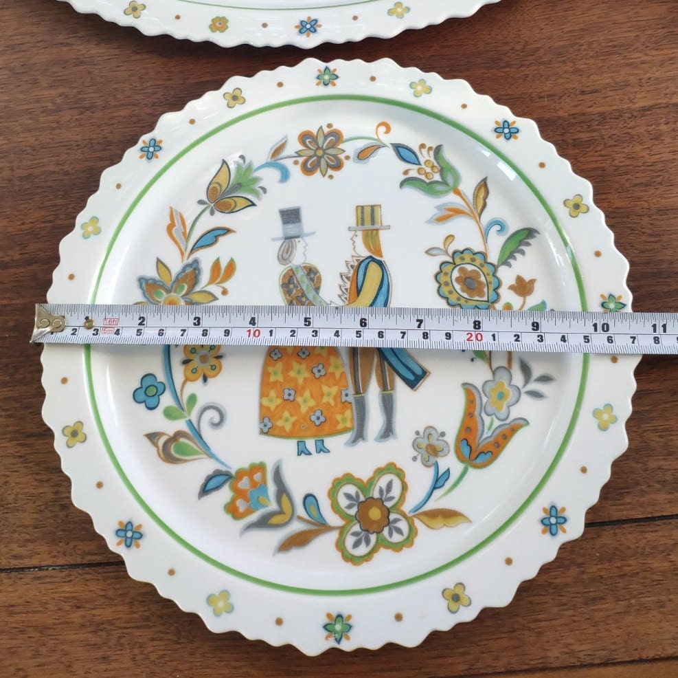 Sango One World Dish Set of 2, Amish Country Vintage 2 Dinner Plates 10 ...