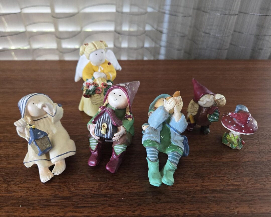Annekabouke Gnomes, Fairies and Angel, Set of 6, Vintage 3 Fairy Edge ...