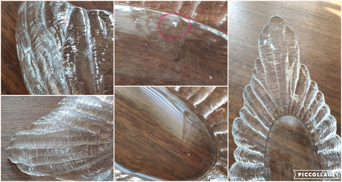 Pukeberg Art Glass Gondola Bowls Set of 2 Textured Ice Icicle ...