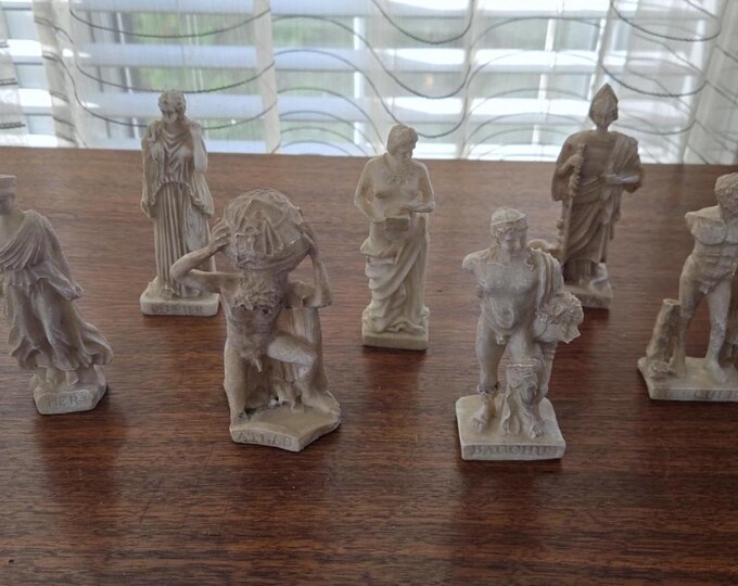 Mythological Greek God Set of 7 Vintage Figurines Statues in Composite ...