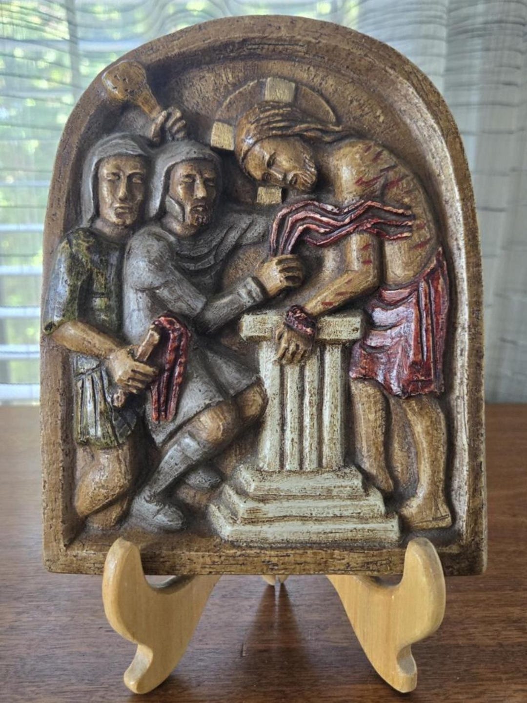 Bas Relief Flagellation of Christ Plaque, Vintage Atelier D'art ...