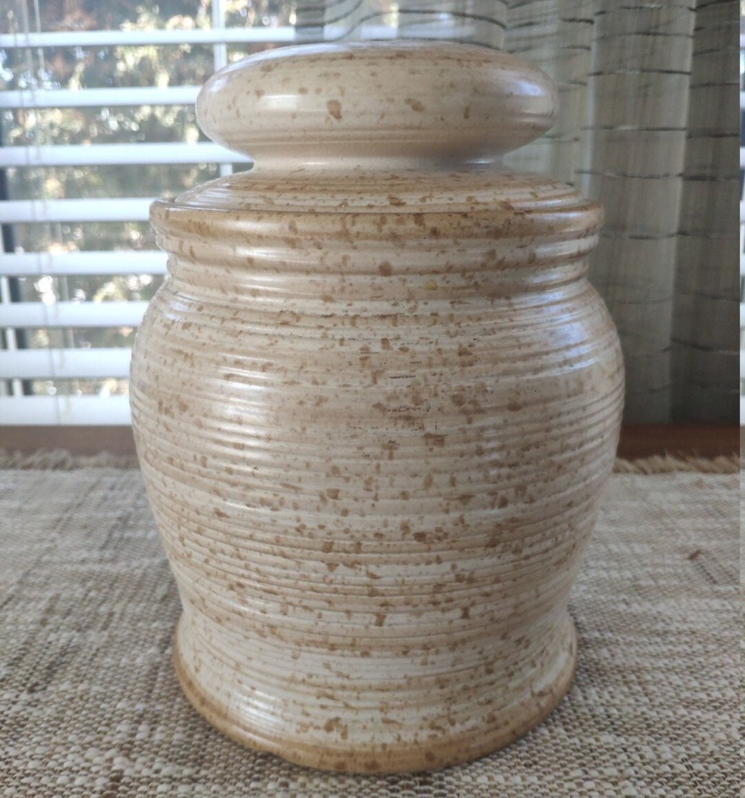Beauce Art Pottery Canister Genin Trudeau Vintage Hand Thrown Cookie ...