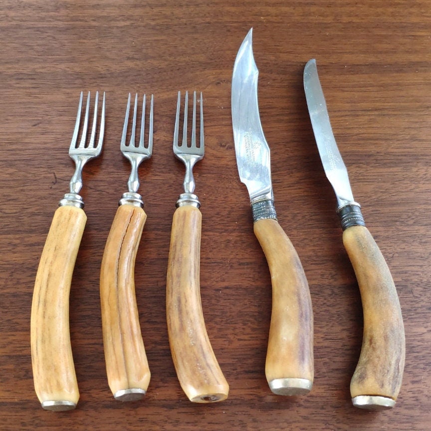 W. R. Humphreys Co Set of 5 Pieces Genuine Stag Antler Vintage - Etsy Australia