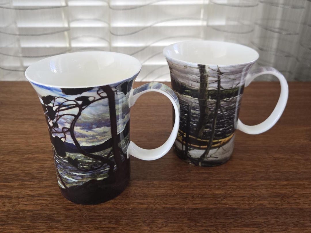Vintage Mcintosh Tom Thomson Mugs Set of 2, Fine Bone China Coffee Tea ...