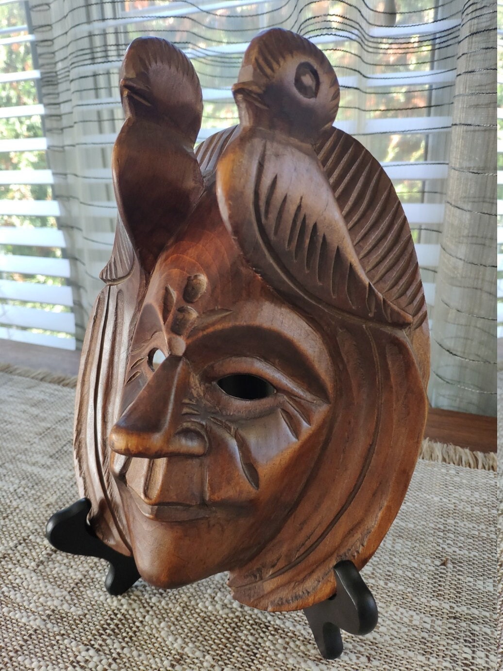 Mayan Kukulkan Mask Sculpture Hand Carved Wooden Guatemalan - Etsy