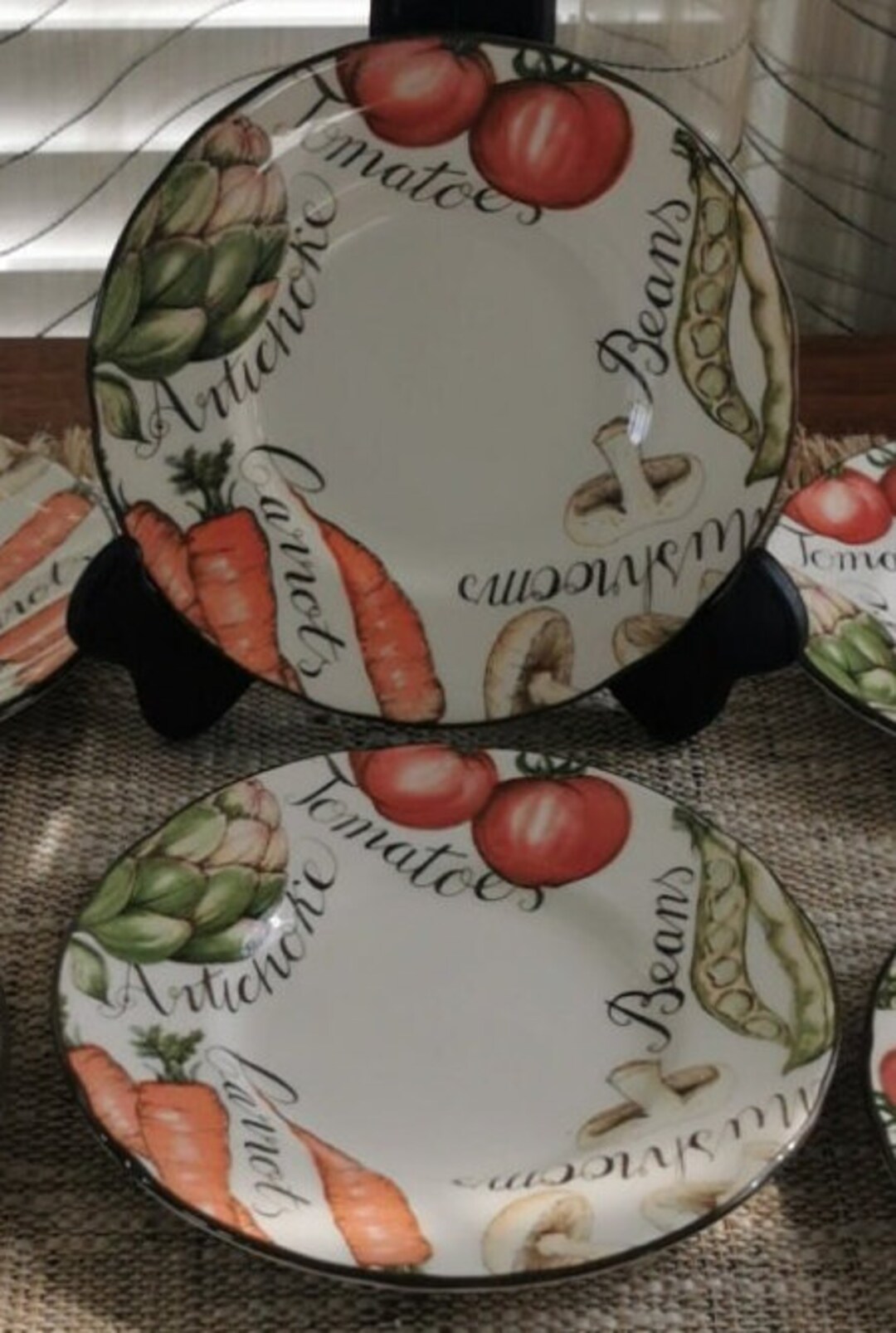 Franciscan England Plates Set of 2, Vegetable Medley Vintage Bread and ...