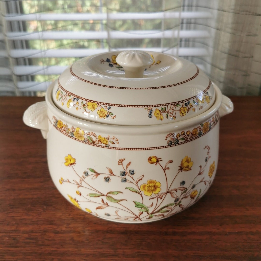 Spode Buttercup Lidded Casserole, Vintage Imperial Cookware Stone China ...