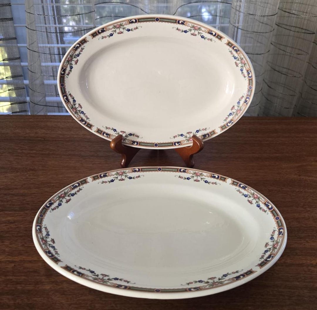 Grindley Carlton Oval Serving Plates Set of 2 Hotelware England ...