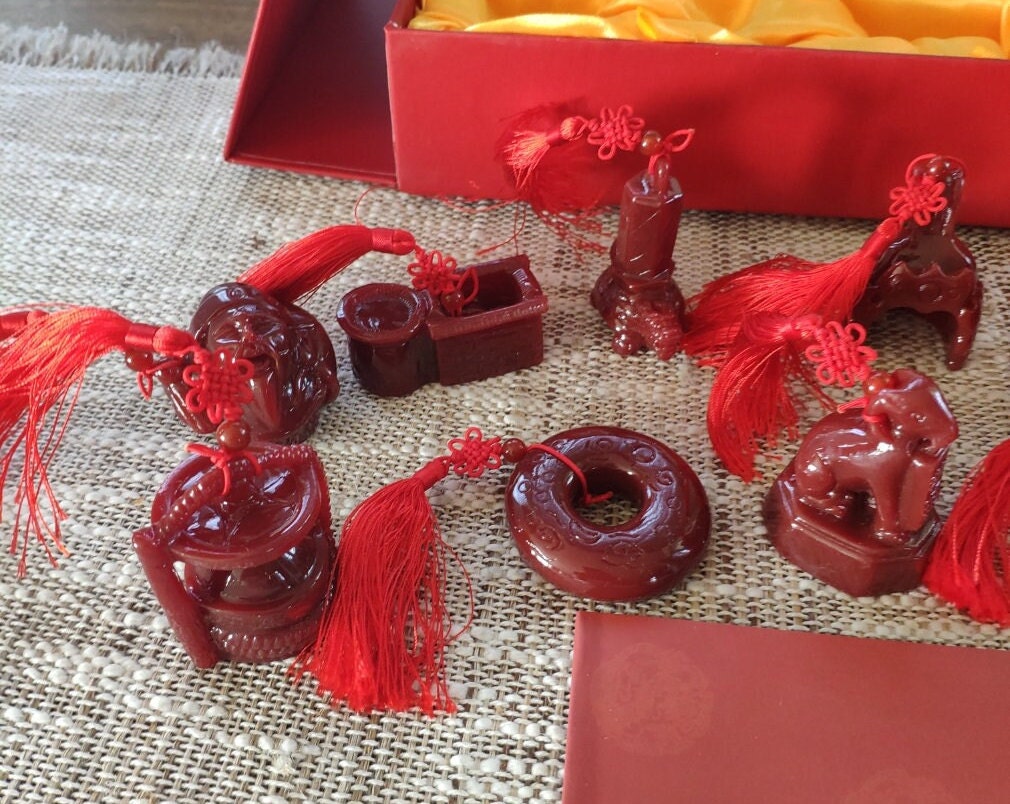 Zhuazhou Chinese Figurines, Traditional Vintage Resin 12 Items Kit - Etsy