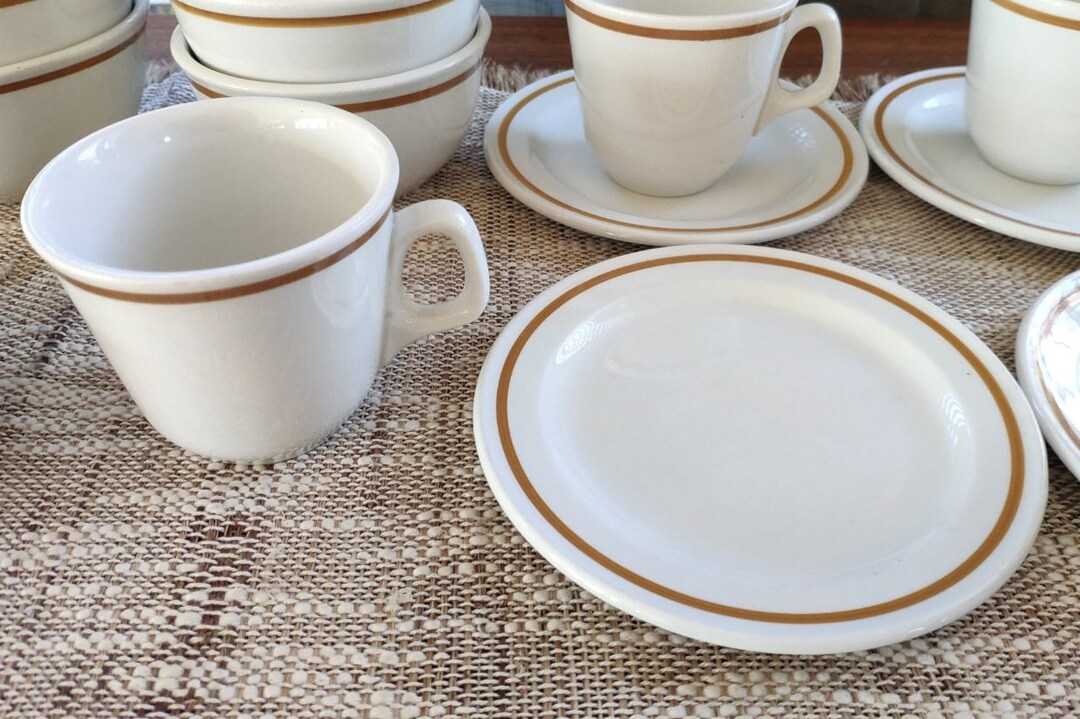 Steelite of England Set of 8, Mugs and Bread Plates, Restaurant Ware ...