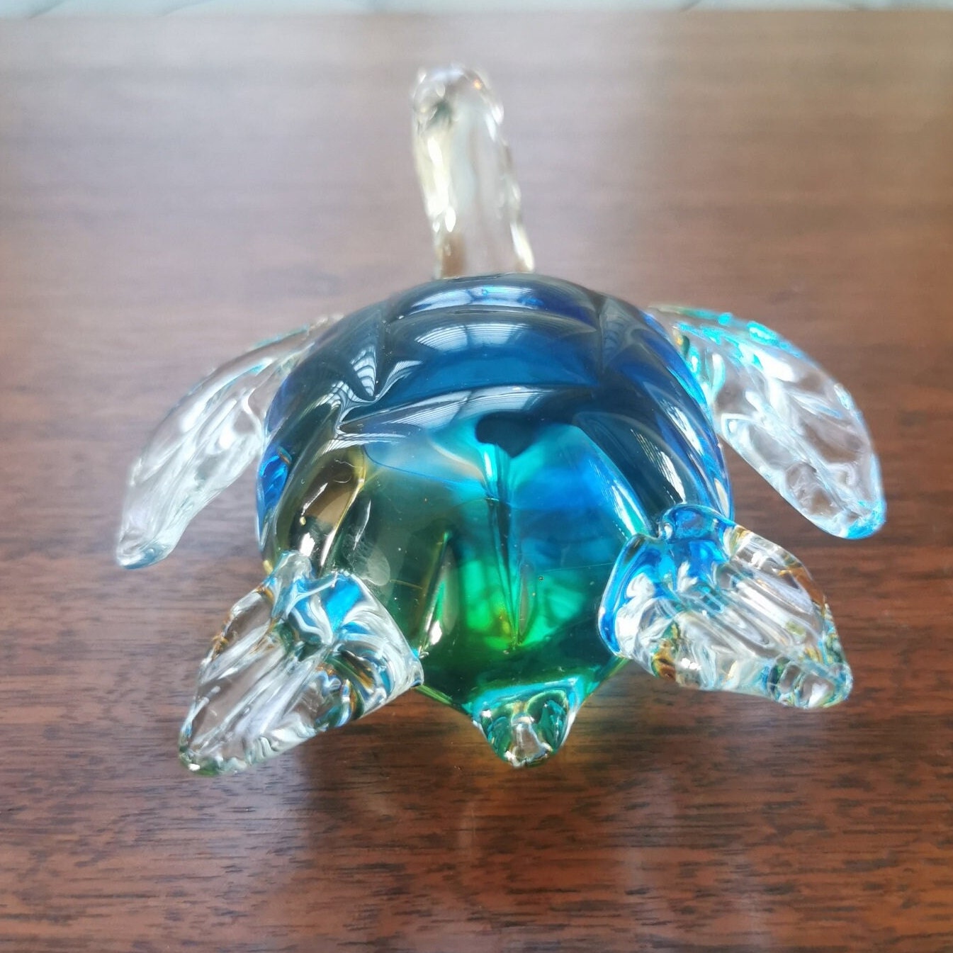Art Glass Sea Turtle Figurine Paperweight Vintage Hand Blown - Etsy